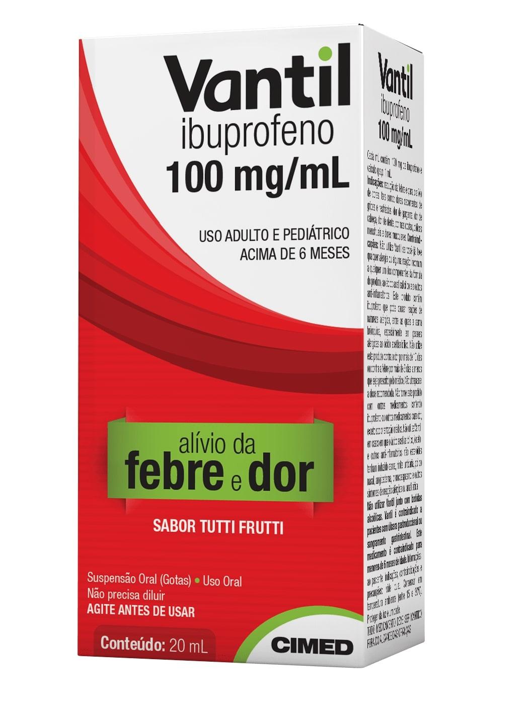 Vantil 100mg/ml 20ml Cimed Sabor Tutti-frutti