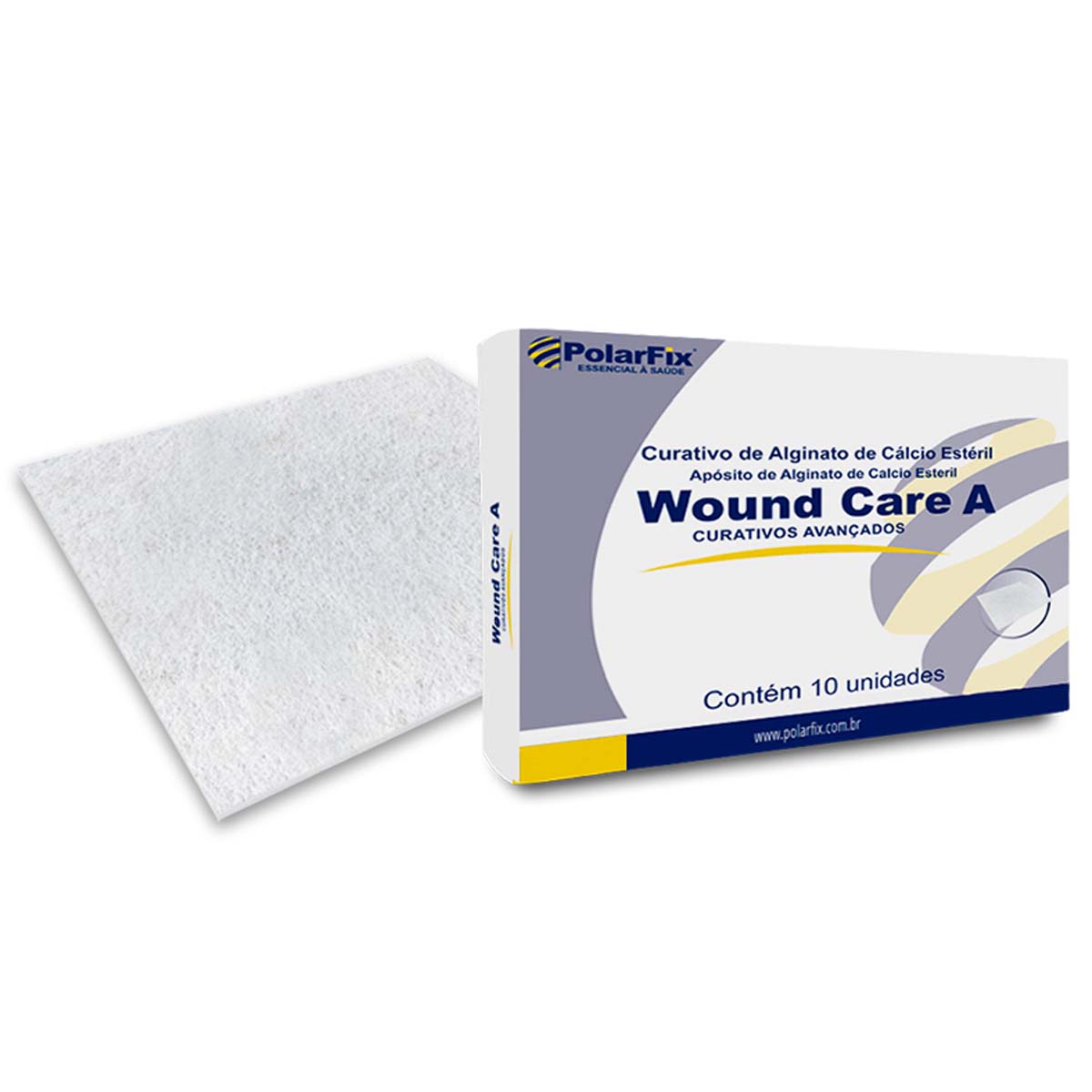 Curativo Alginato De Calcio 10cm X 10cm Esteril C/1 Wound Care