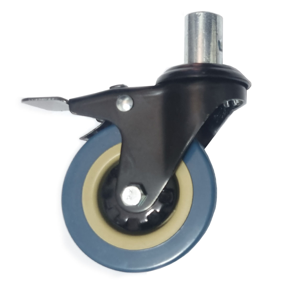 Rodízio Metal Azul com Freio D30 D40 Dellamed / Compre Aqui - Farmabem