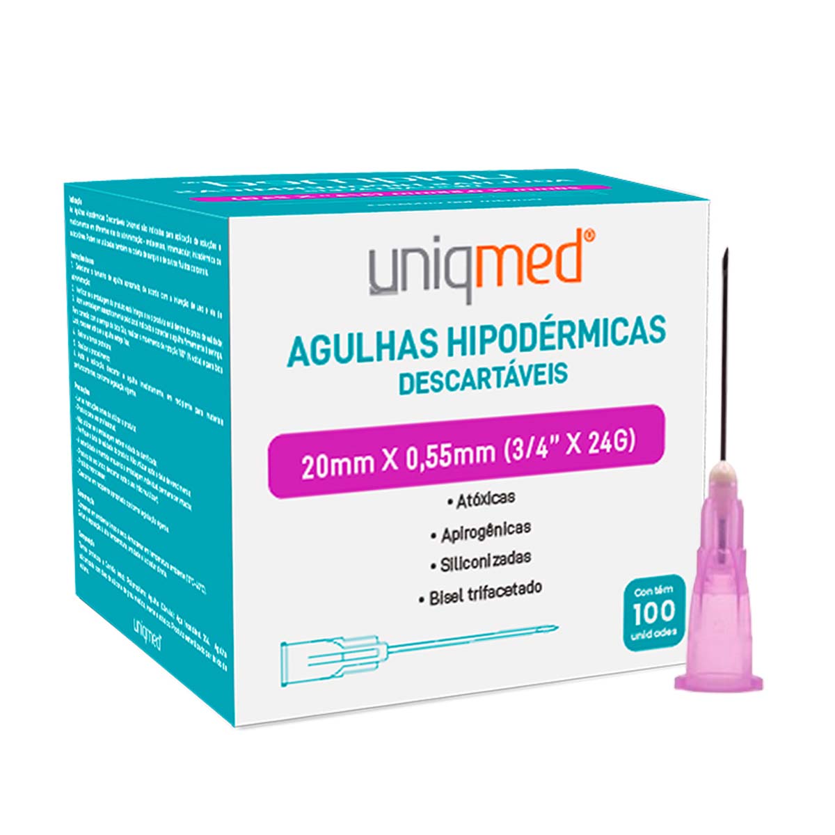 Agulha Hipodérmica 20 X 0,55mm (3/4 POL X 24G) Uniqmed / Compre Aqui ...