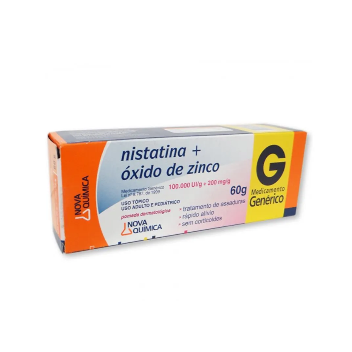Nistatina + Óxido de zinco Pomada Nova Química 60g