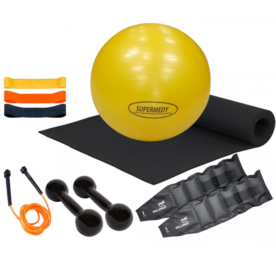 Kit Academia em Casa Econômico / Compre-Aqui