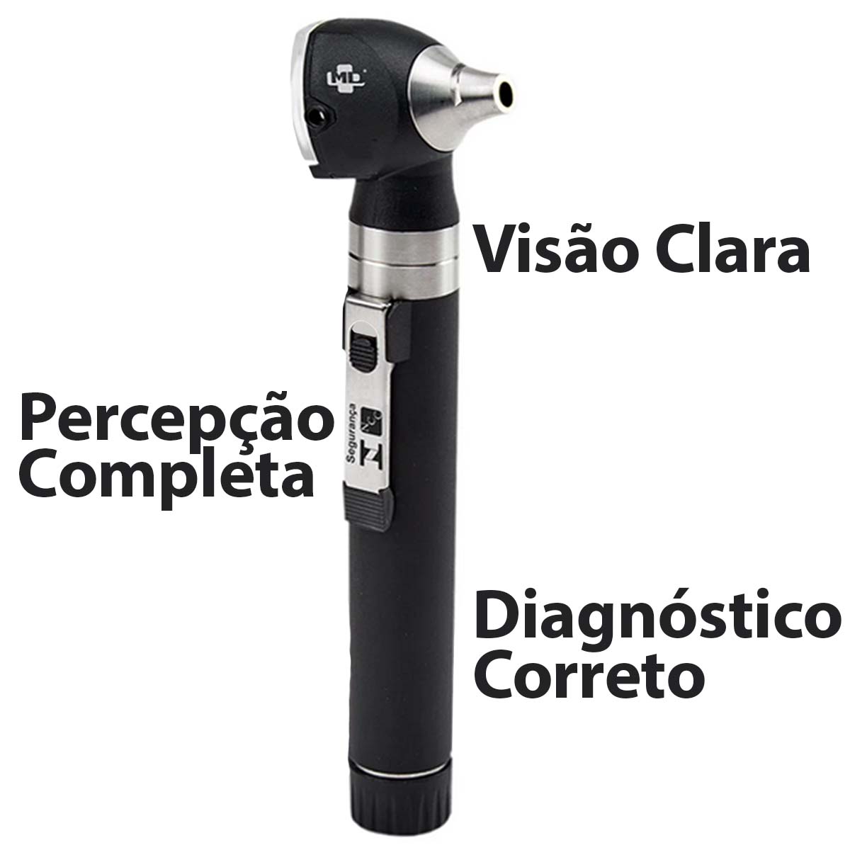 Otoscópio MD 2.5V Omni 3000 Xenon Halógena Fibra Óptica com Estojo Macio