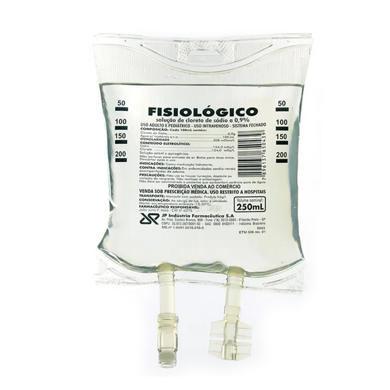 SORO FISIOLOGICO 0,9% BOLSA 250ML JP / Compre Aqui