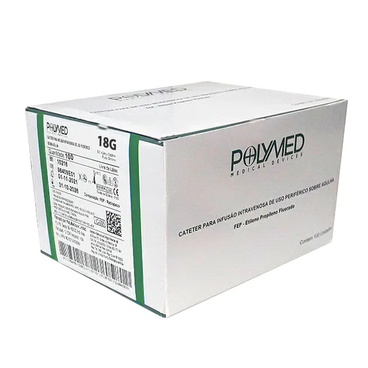 CATETER PERIFERICO IV 18G TEFLON POLYMED / Compre aqui.