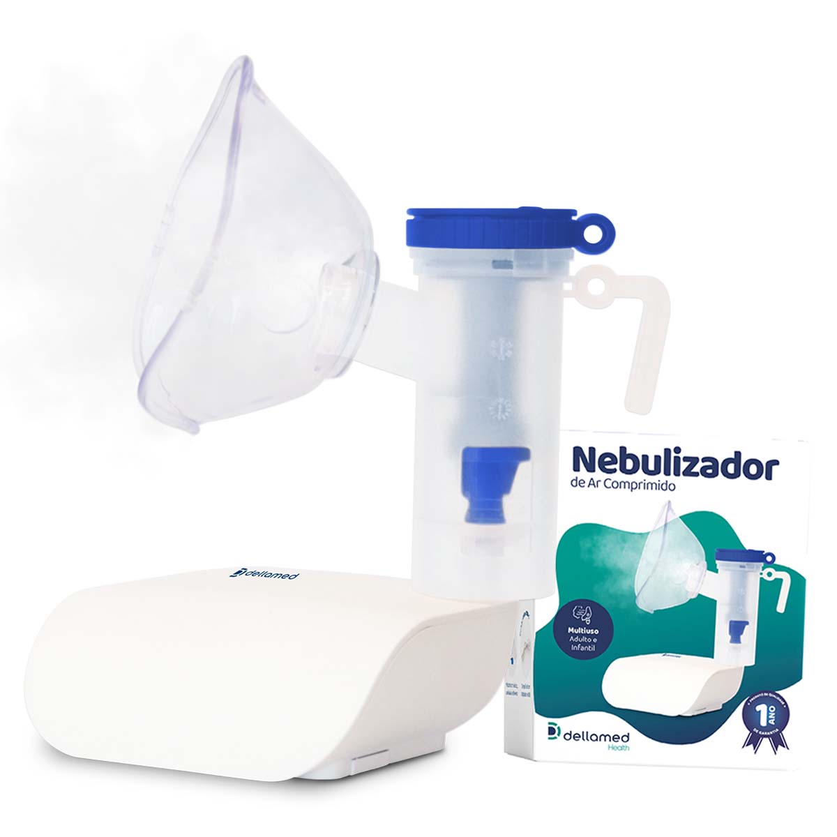 Inalador e Nebulizador Compressor Compacto Dellamed / Compre aqui - Fa