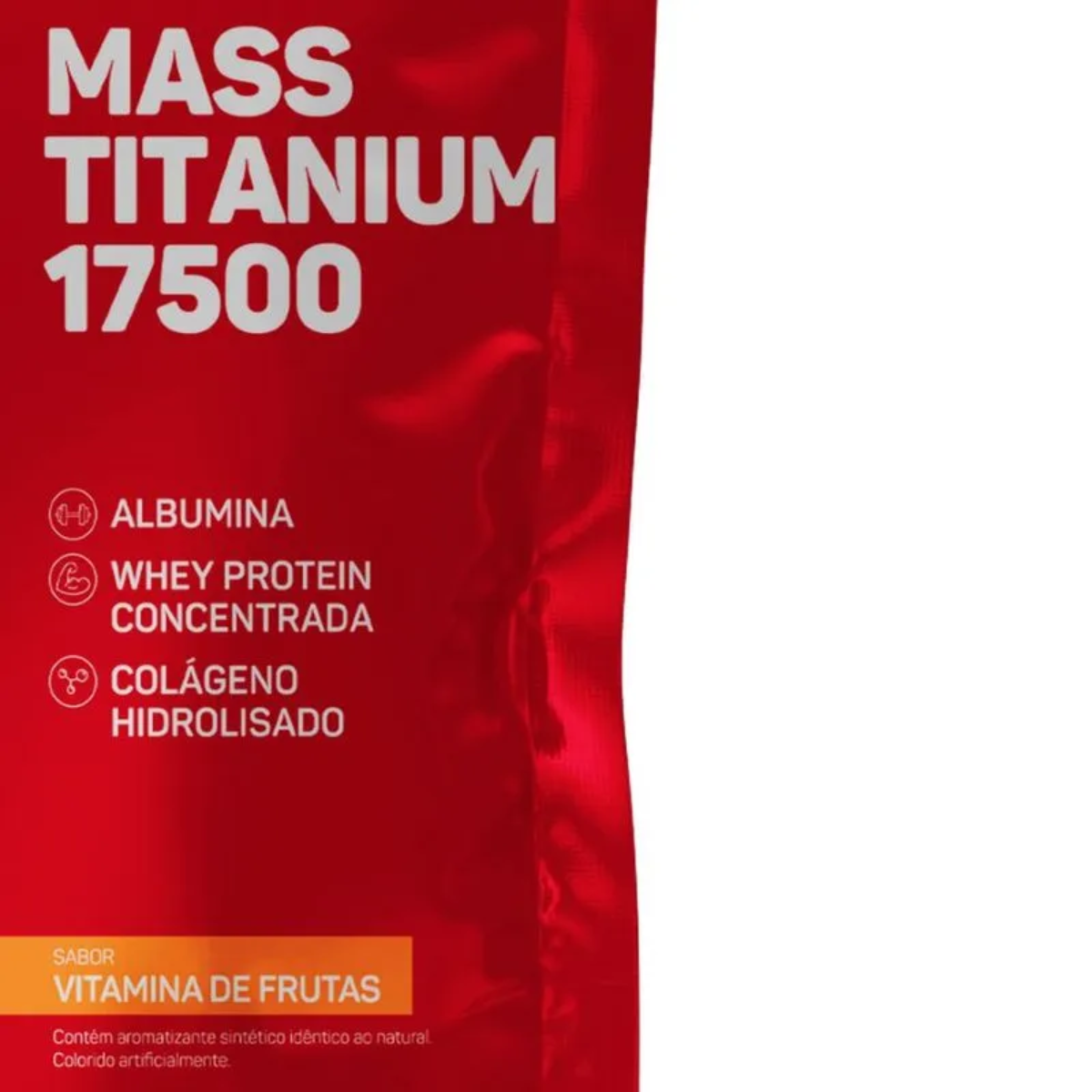 Hipercalórico Mass Titanium 17500 Max Titanium 1,4kg Vitamina de Frutas