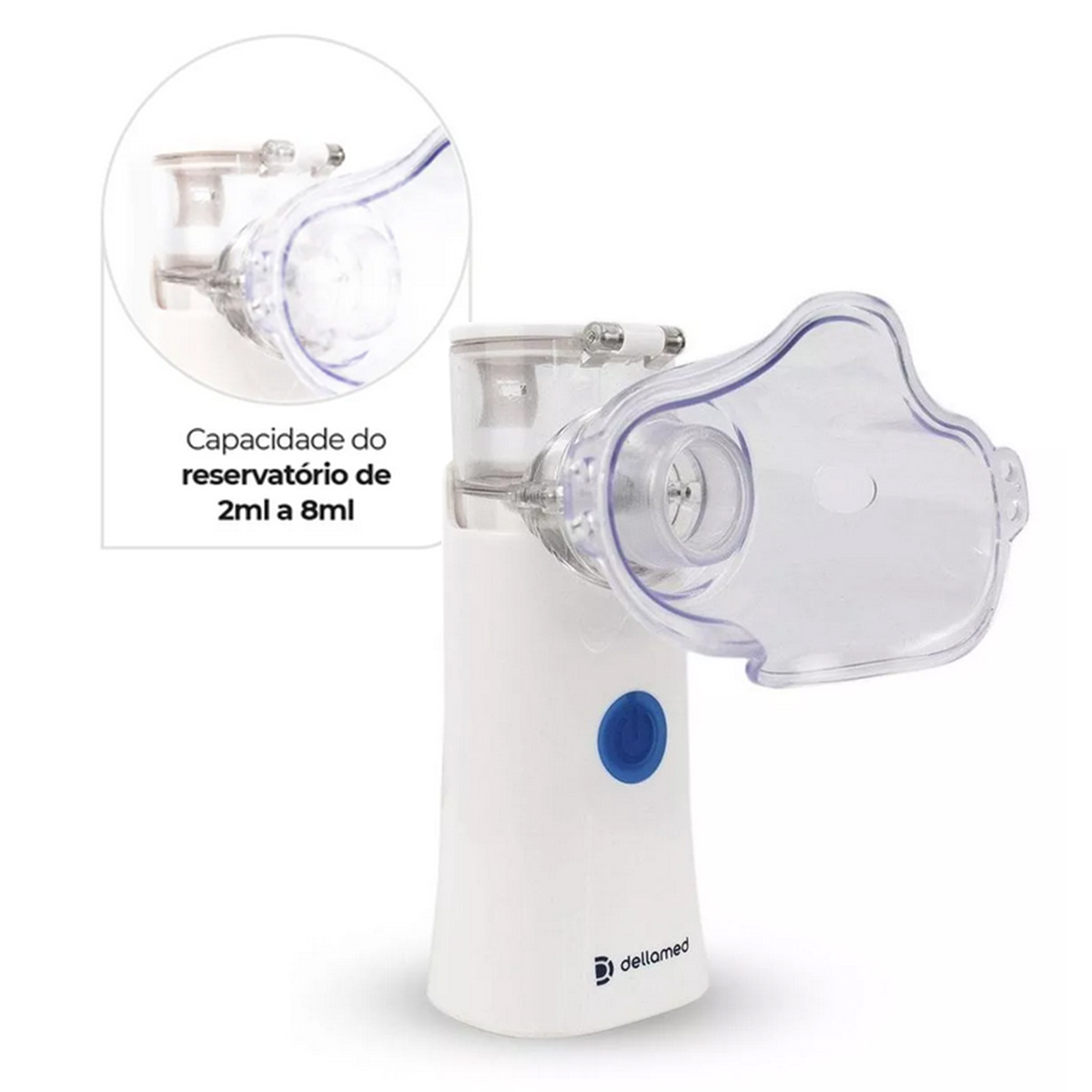 Inalador Nebulizador Mesh Portátil Sem Fio Dellamed