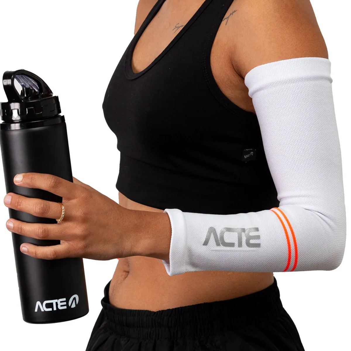 Manguito De Compressão Volei Ciclismo P/M BRANCO / Compre aqui na Farmabem