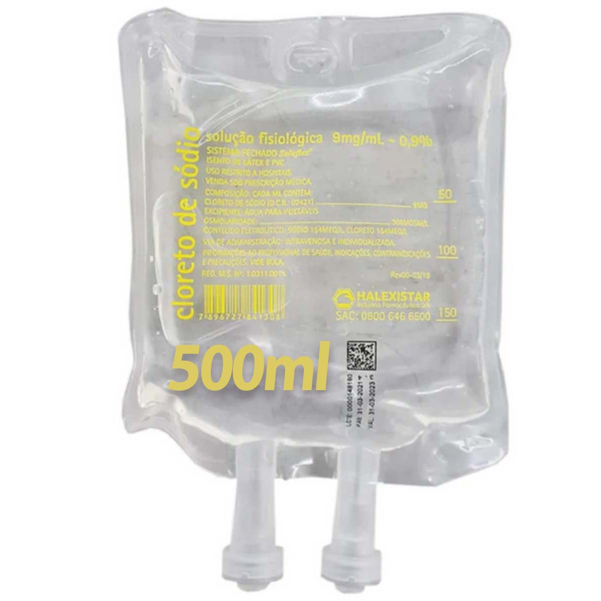 Soro Fisiologico 0,9% Bolsa 500ml Halexistar