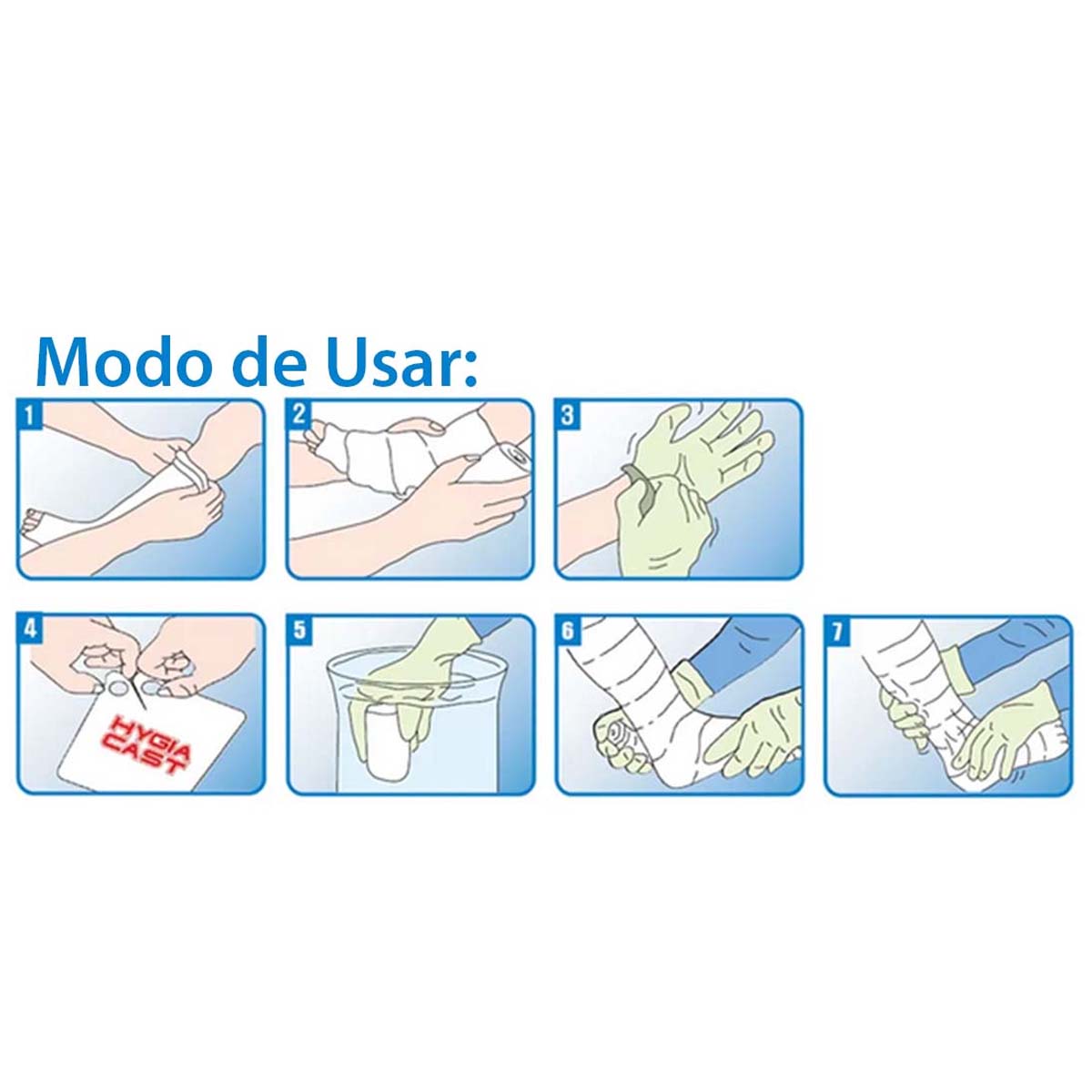 Gesso Sintético Atadura 12,5cm X 3,6m Branco Hygia Cast